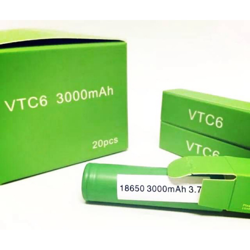 Jual Baterai 18650 VTC6 3000mAh 20a flat top 18650 sony VTC 6 free case ...