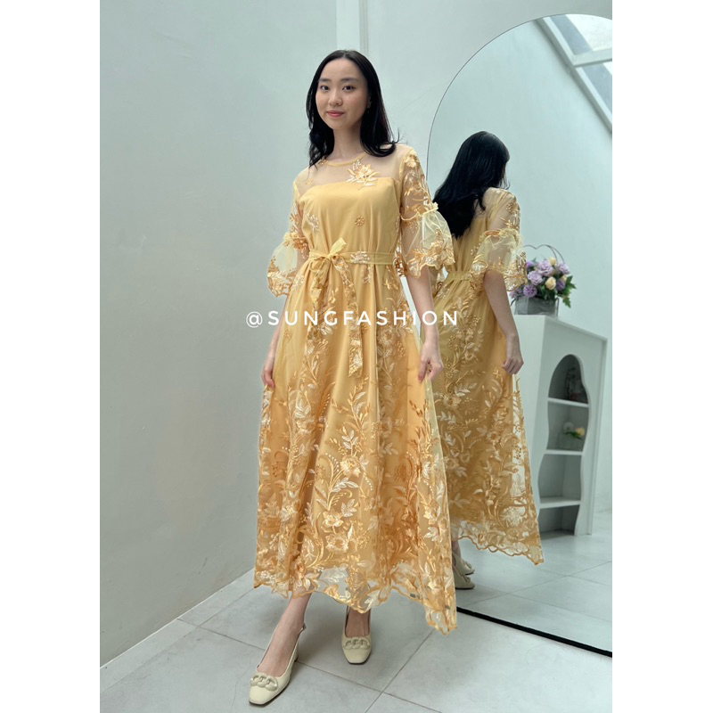 Jual Long dress pesta party dress kondangan panjang elegan bahan ...