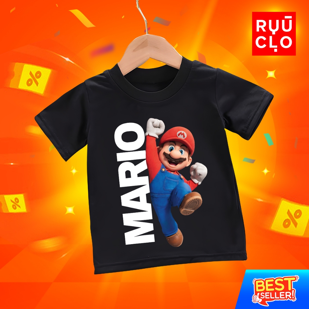 Jual RYUCLO - Kaos anak Super Mario Jump 1-10 tahun combed 30s premium | Shopee Indonesia