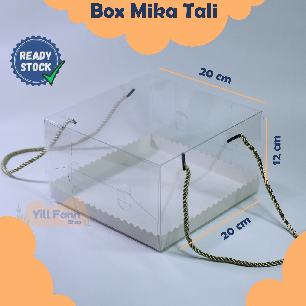 Jual Box Mika Kotak / Kotak Kue Mika / Box Mika Handle Tali | Shopee ...