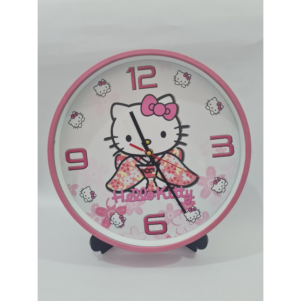 Jual jam dinding ogana / jam dinding pink / jam dinding hello kitty ...