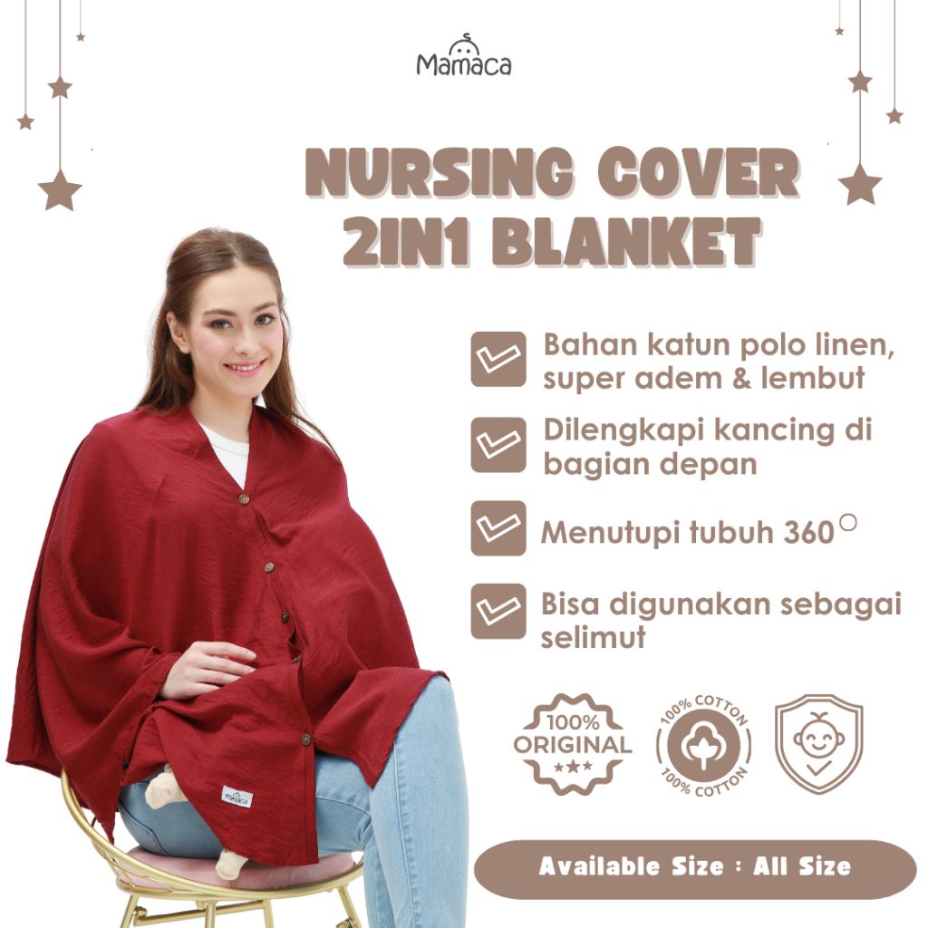 Jual Mamaca Nursing Cover Premium - Apron Menyusui Bayi - Penutup ...