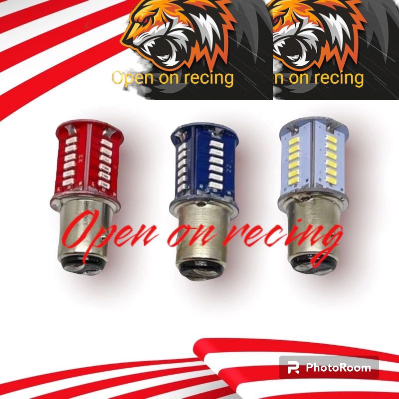 Jual lampu stop rem belakang 30 titik running kedip - led bayonet 30 mata DC 12 VOLT universal ...