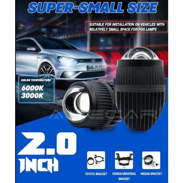 Jual Foglamp Projector 2 INCH LASER F2 biled fog lamp mobil q8 toyota ...