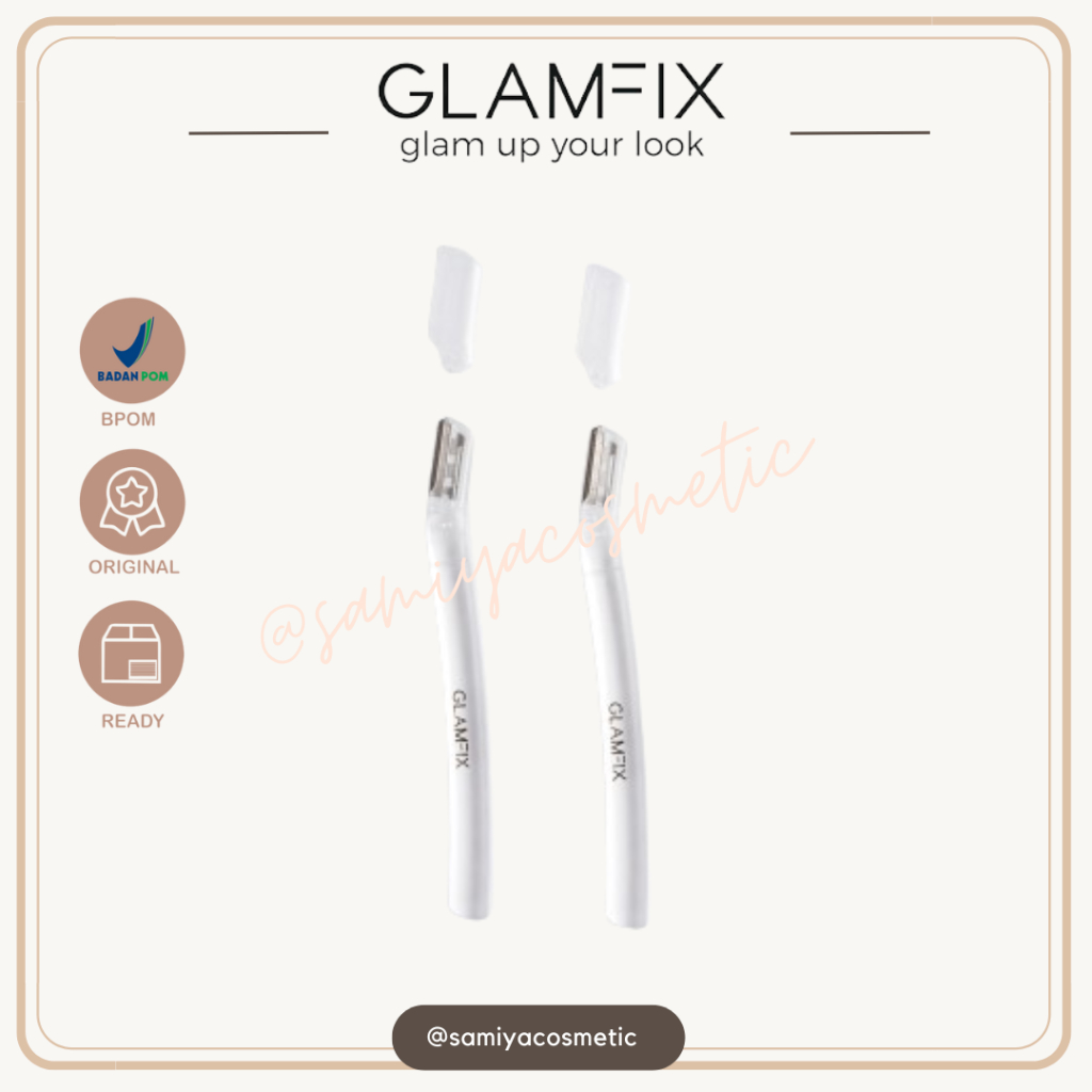 Jual GLAMFIX Eyebrow Trimmer | Pisau Cukur Alis Isi 2pcs | Shopee Indonesia