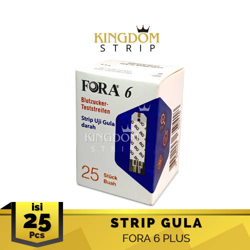 Jual Strip Gula Darah Fora Glucose Glukosa Fora 6 Plus 6 in 1 Isi 25 ...