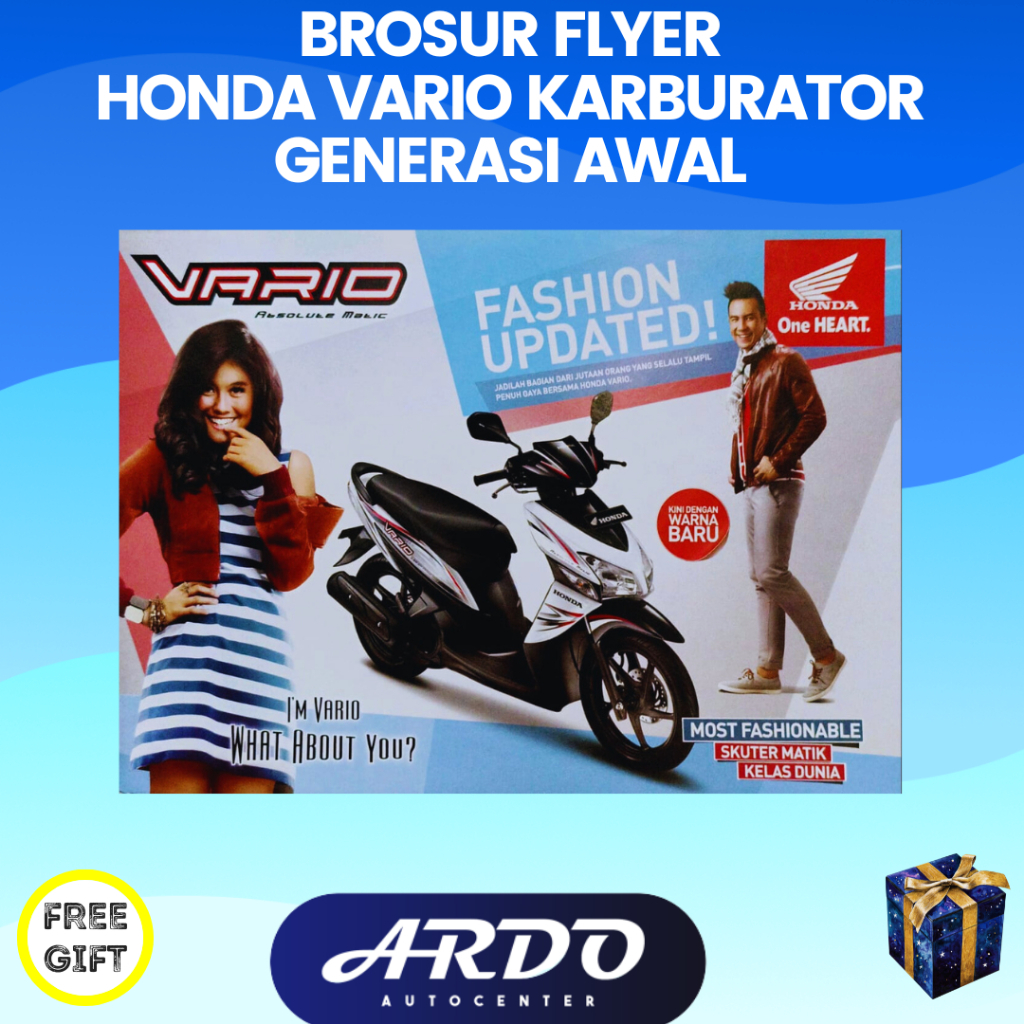 Jual Brosur flyer poster motor Honda Vario Karburator Generasi awal ...
