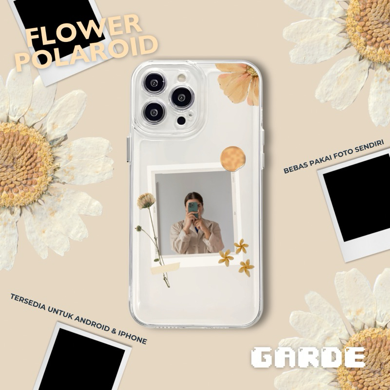 Jual CUSTOM POLAROID FRAME FLOWER FOTO SENDIRI PREMIUM CLEAR CASE ...