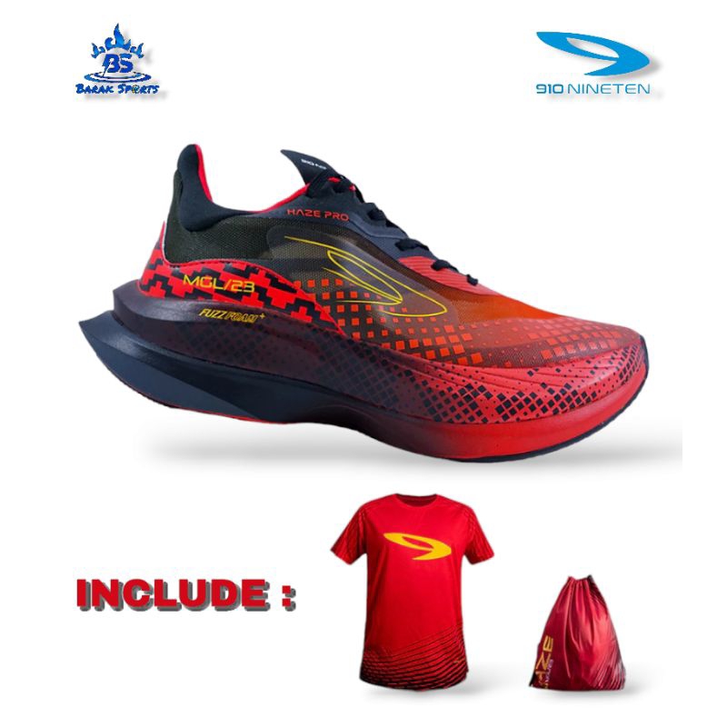 Jual 910 Nineten HAZE PRO MAGELANG CARBON PLATE - Merah / Hitam, Sepatu ...