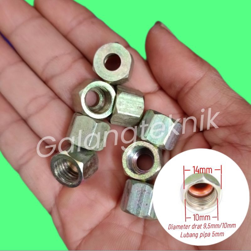 Jual Mur nepel drat pipa elbo L tembaga kompresor angin/Nut dischart ...