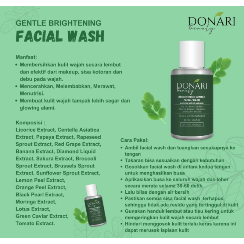 Jual Donari Beauty Gentle Brightening Facial Wash (50 ml) | Shopee Indonesia