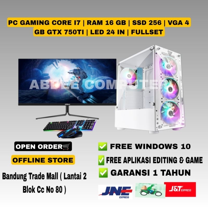 Jual PC Gaming Fullset i7 Ram 16 GB Ssd 256 GB Vga 4 GB GTX 750 Ti ...