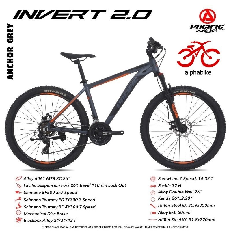 Jual SEPEDA GUNUNG MTB 26 INCH PACIFIC INVERT 2.0 | Shopee Indonesia