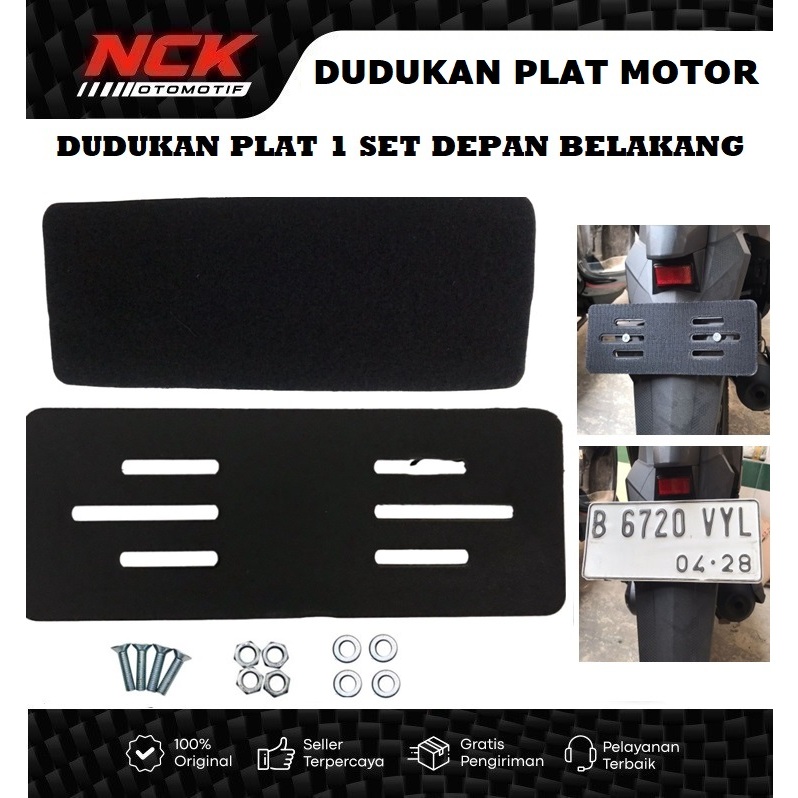 Jual FRAMELESS PLAT MOTOR DUDUKAN PLATE NOMOR 2PCS MOSCOW MOTOR ...