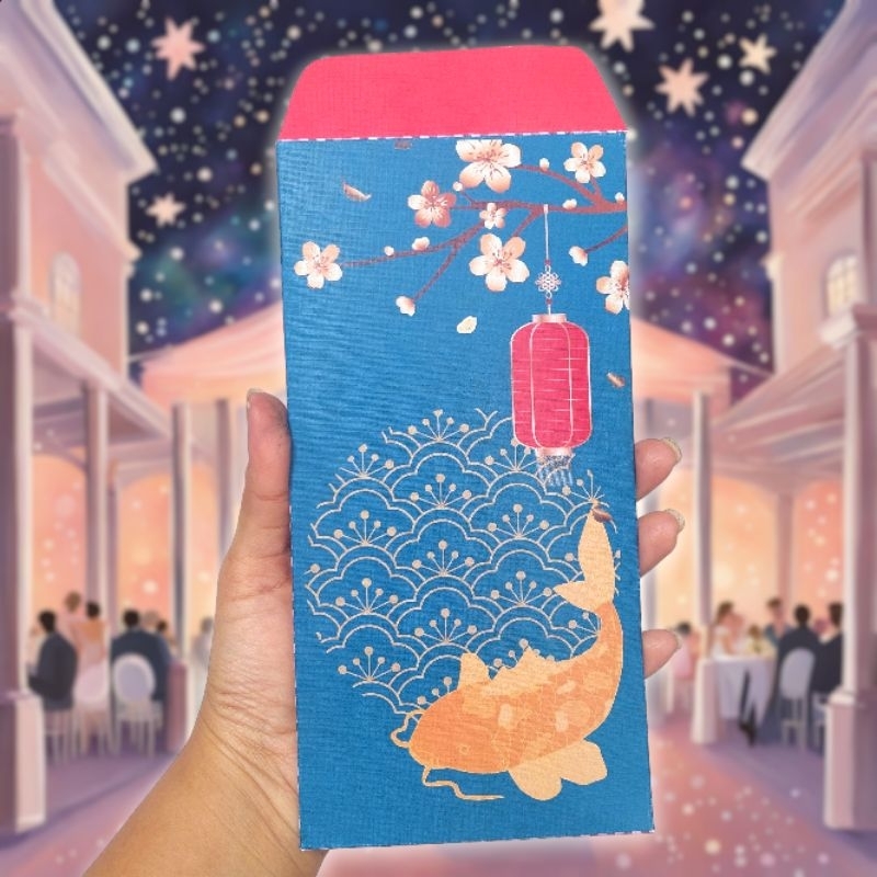 Jual Amplop Angpau Gambar Ikan, Wedding Envelope Ukuran Besar 10x20cm ...
