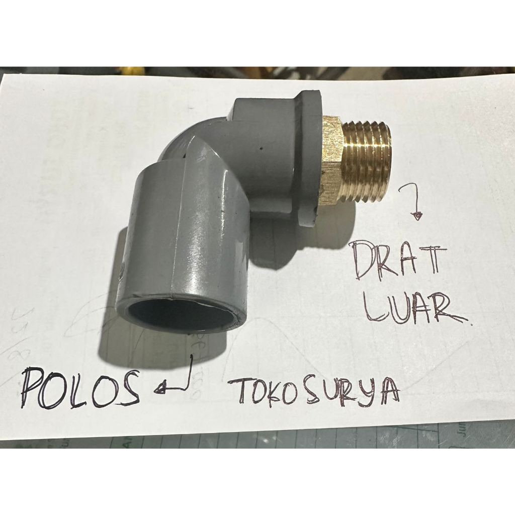 Jual Keni drat Luar 1/2" 3/4" 1" Faucet Knee 3/4" x 1/2" 1" Valve Knee ...