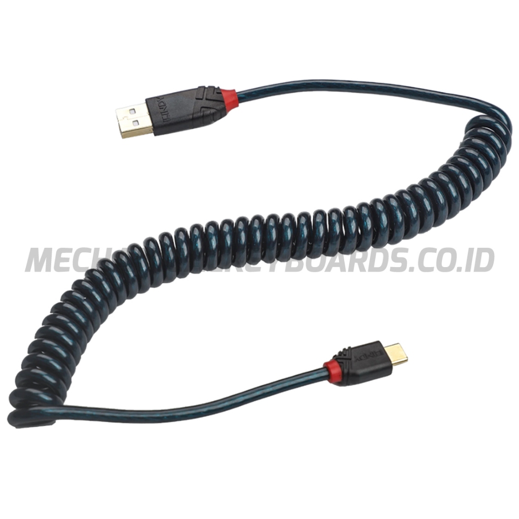 Jual Lindy USB 2.0 Coiled Cable, Type A to C, Steel Blue (2m) | Shopee ...