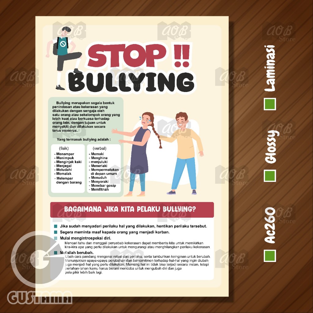 Jual Poster Stop Bullying, Bagaimana Jika Kita Pelaku 2, Poster Edukasi Laminasi A3 | Shopee ...