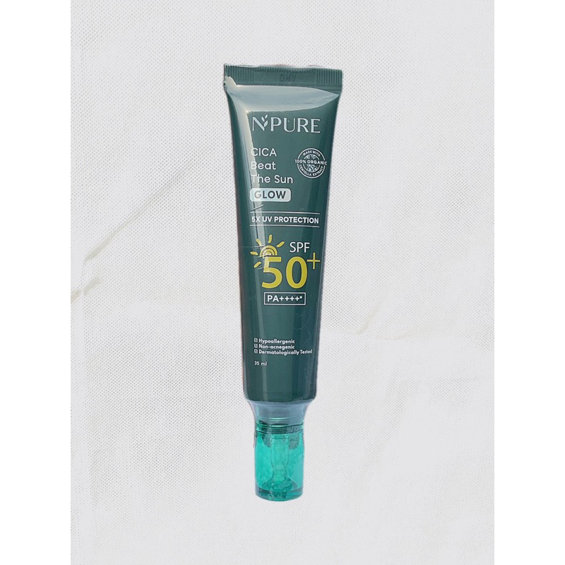 Jual NPURE Sunscreen Cica Beat The Sun / Sunscreen Hypoallergenic / SPF ...