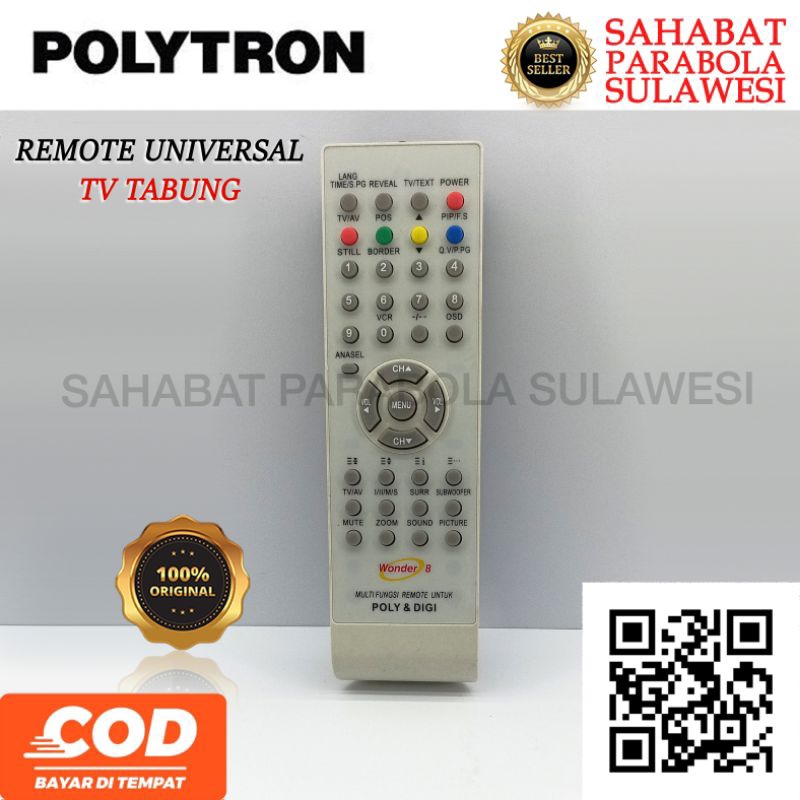 Jual REMOTE TV UNIVERSAL POLYTRON | Shopee Indonesia