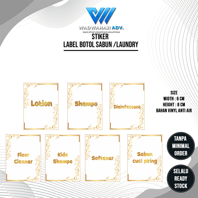 Jual Stiker Label Botol | Stiker label Sabun, Sampo wadwahaji Bahan ...