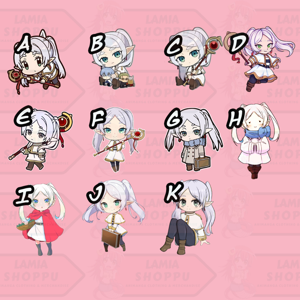 Jual Stiker Sousou no Frieren | Sticker Frieren Chibi Waifu | Stiker ...