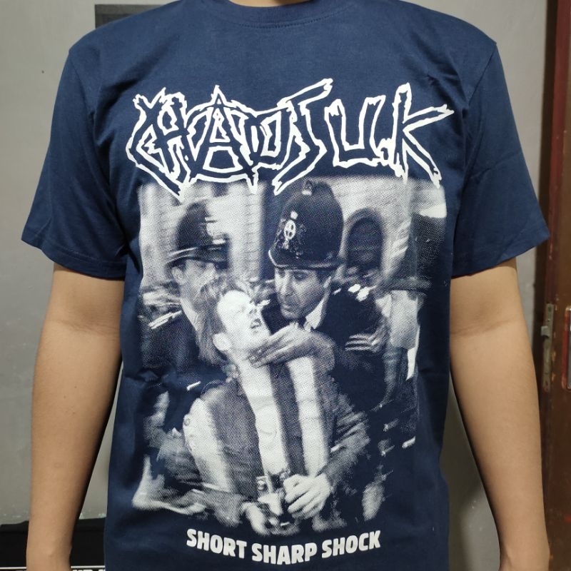 Jual KAOS BAND PUNK CHAOS UK (SHORT SHARP SHOCK) | Shopee Indonesia