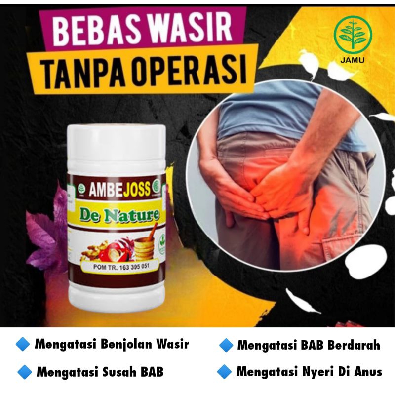 Jual AMBEJOSS OBAT KAPSUL HERBAL WASIR ASLI 100% ORIGINAL BPOM | Shopee Indonesia