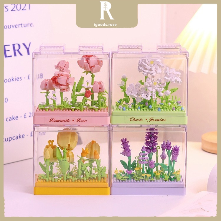 Jual igoods.rose Bricks Bunga Blok Bunga Bata Nano Bunga Buket Nano ...