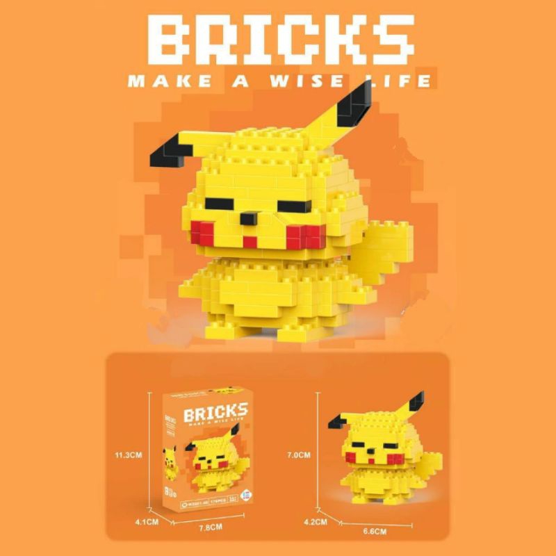 Jual Bricks Toys Karakter Kartun Balok Puzzle Mini Karakter Mainan Anak ...