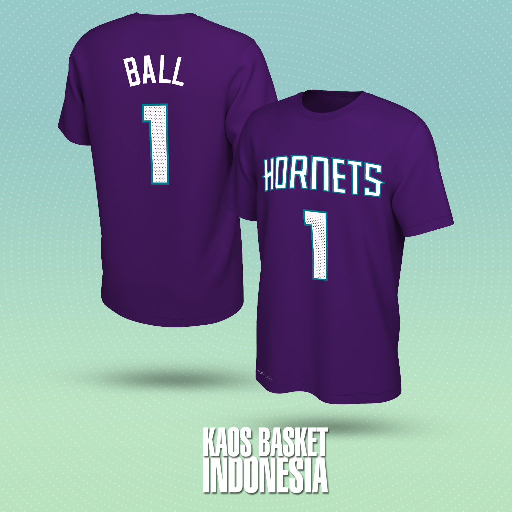 Jual Baju Basket Pria Wanita NBA T shirt basket Kaos Charlotte Hornets ...