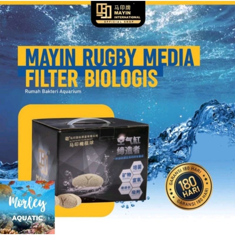 Jual MAYIN RUGBY 200 / 250GR BIO MEDIA FILTER TANPA DUS & TANPA JARING ...