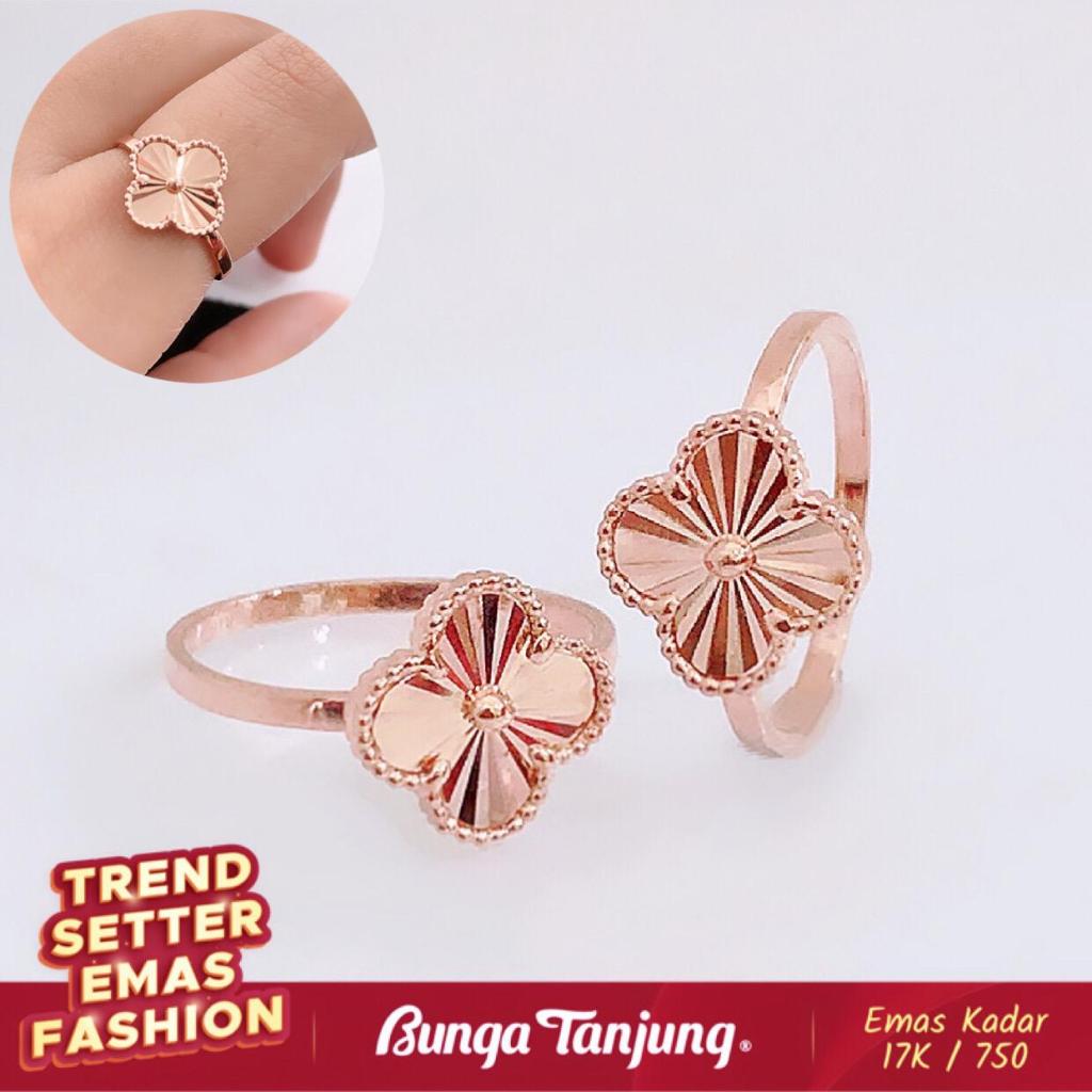 Jual CINCIN CLOVER ALHAMBRA WARNA A - EMAS 17K - BUNGA TANJUNG GOLD ...
