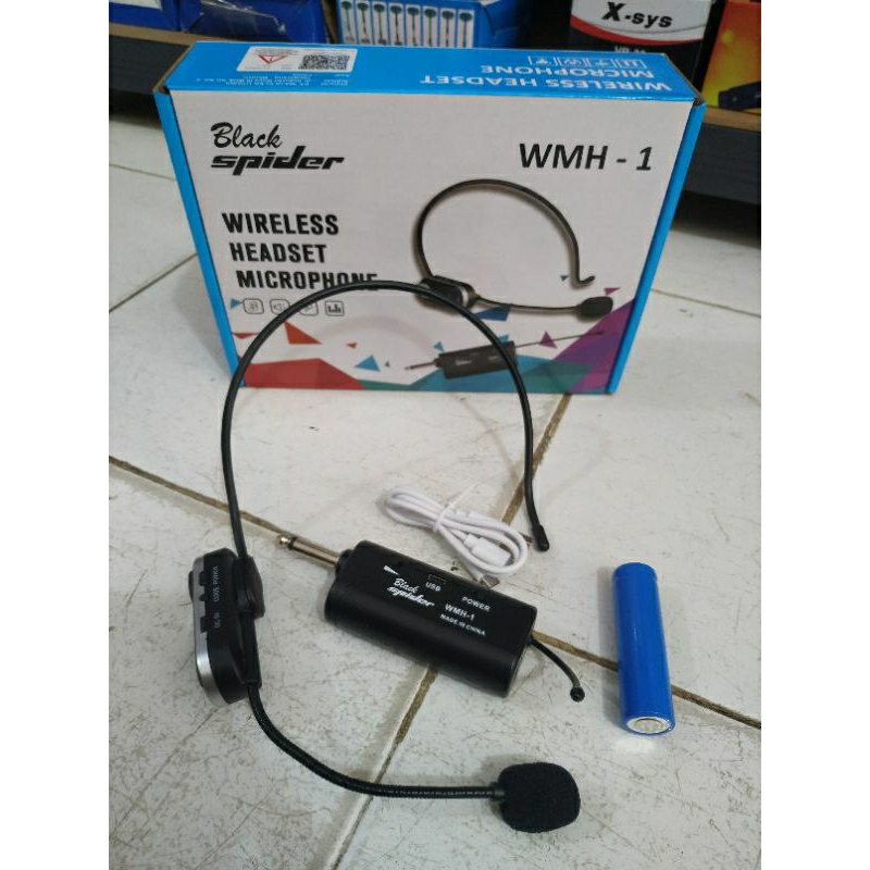 Jual Mic wireless Black Spider WMH-1 microphone handset black spider ...