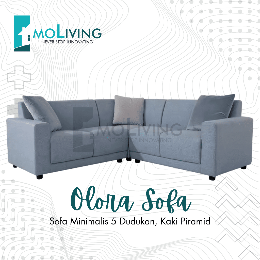 Jual Sofa Olora ( Sofa Minimalis 5 Seater, Kaki Pyramid) | Shopee Indonesia