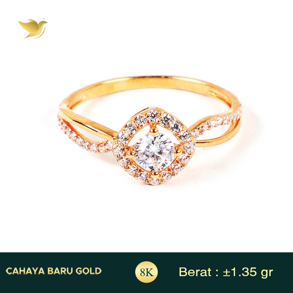 Jual DIAMOND LOOK SHINE RING 8K | Shopee Indonesia