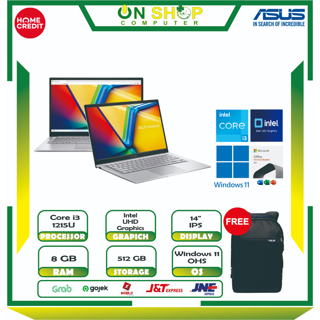 Jual ASUS Vivobook 14 A1404ZA Intel Core i3 1215U RAM 8GB SSD 512 GB ...