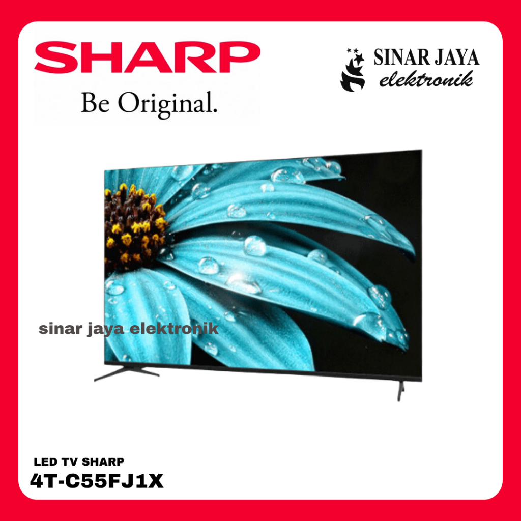 Jual LED TV SHARP 4T-C55FJ1X 55 INCH 4K Frameless Guugle TV | Shopee Indonesia