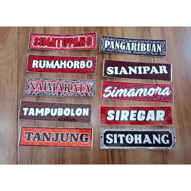 Jual STIKER MARGA BATAK cat mau marga apa? varian tersedia | Shopee ...