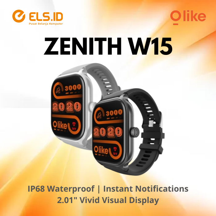 Jual Olike Zenith W15 Smartwatch IP68 Water Resistant 2.01" Bezelles ...