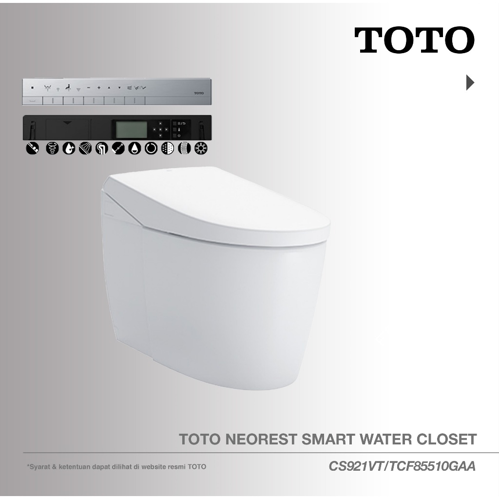 Jual TOTO Neorest AS Smart Water Closet | Smart Closet - Closet duduk ...
