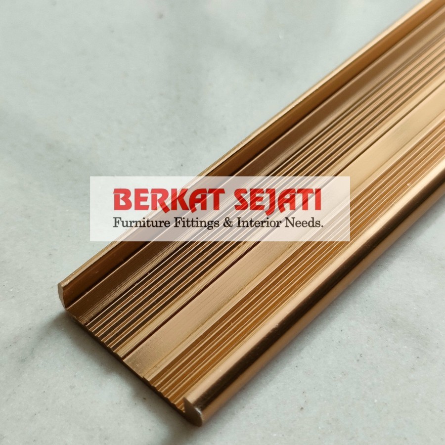 Jual Profil Lis List Edging Frame Aluminium Alumunium EA 19 GOLD MIRROR ...