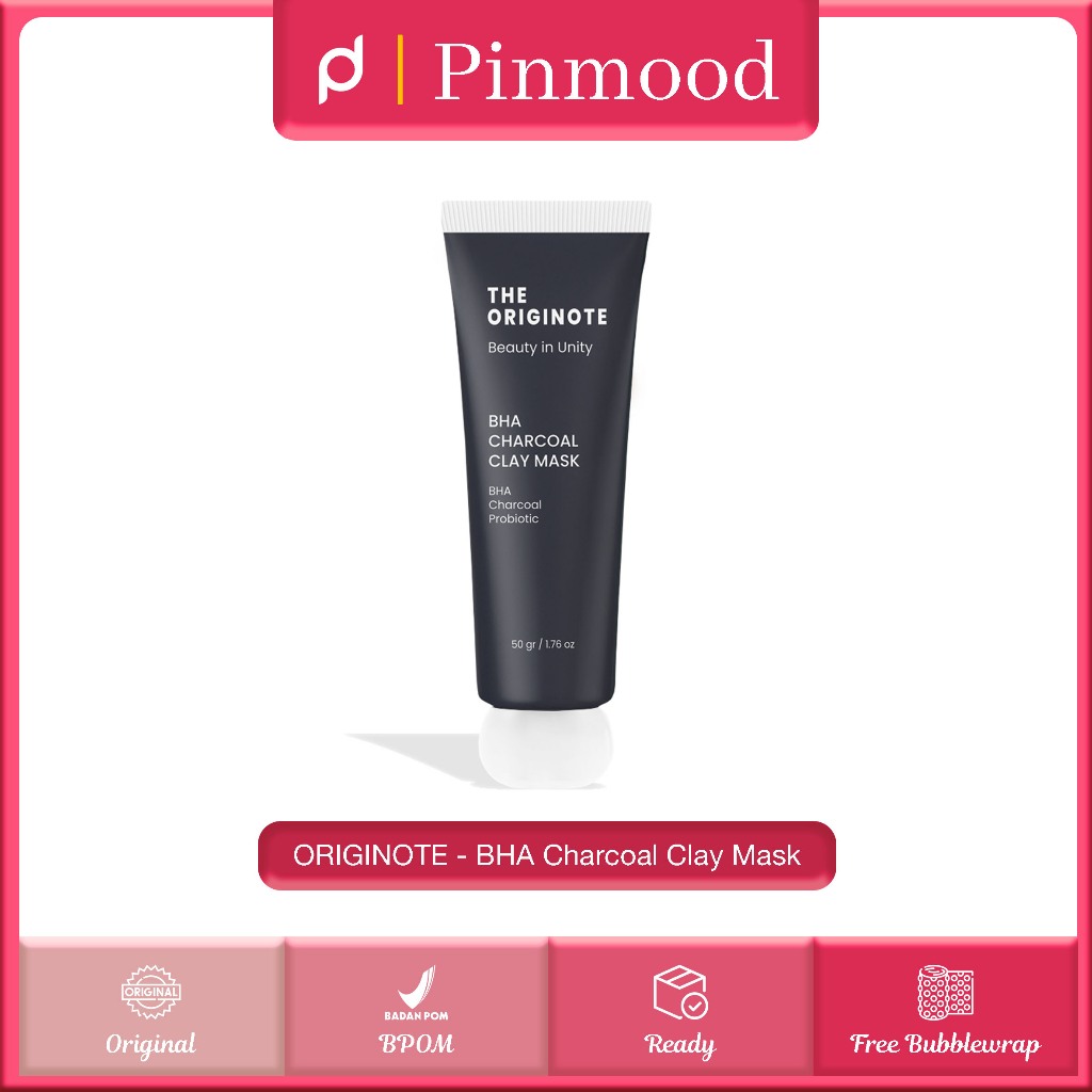 Jual THE ORIGINOTE - BHA CHARCOAL CLAY MASK ( 50 g ) - Masker Wajah Mud ...