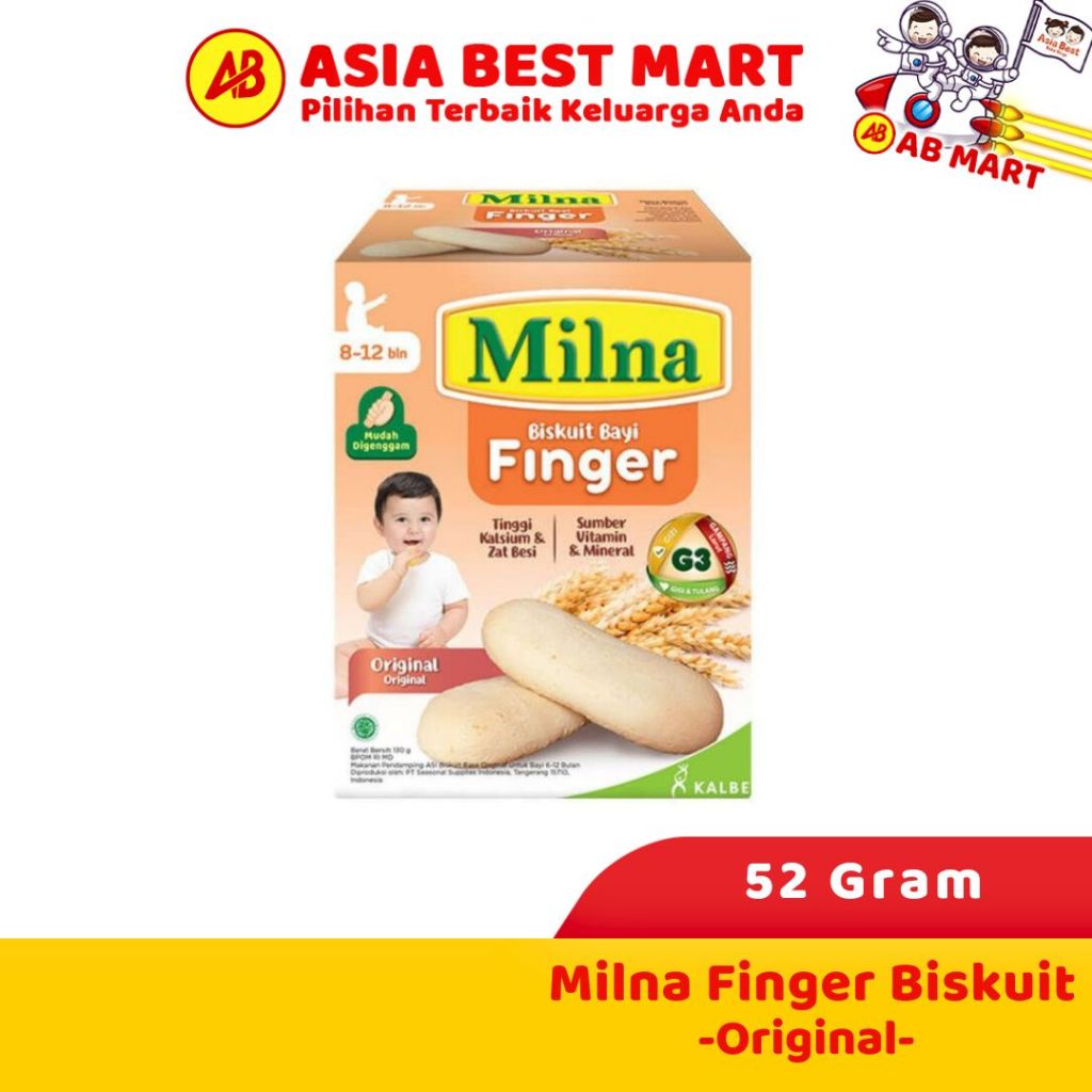 Jual Milna Finger Original 52 Gr Biskuit Cemilan Snack Bayi | Shopee ...