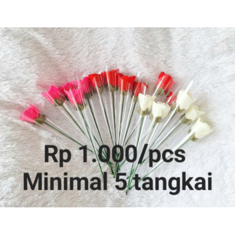 Jual Promo Bunga Mawar Flanel Satuan Pertangkai Murah SERIBUAN *Min 5 ...