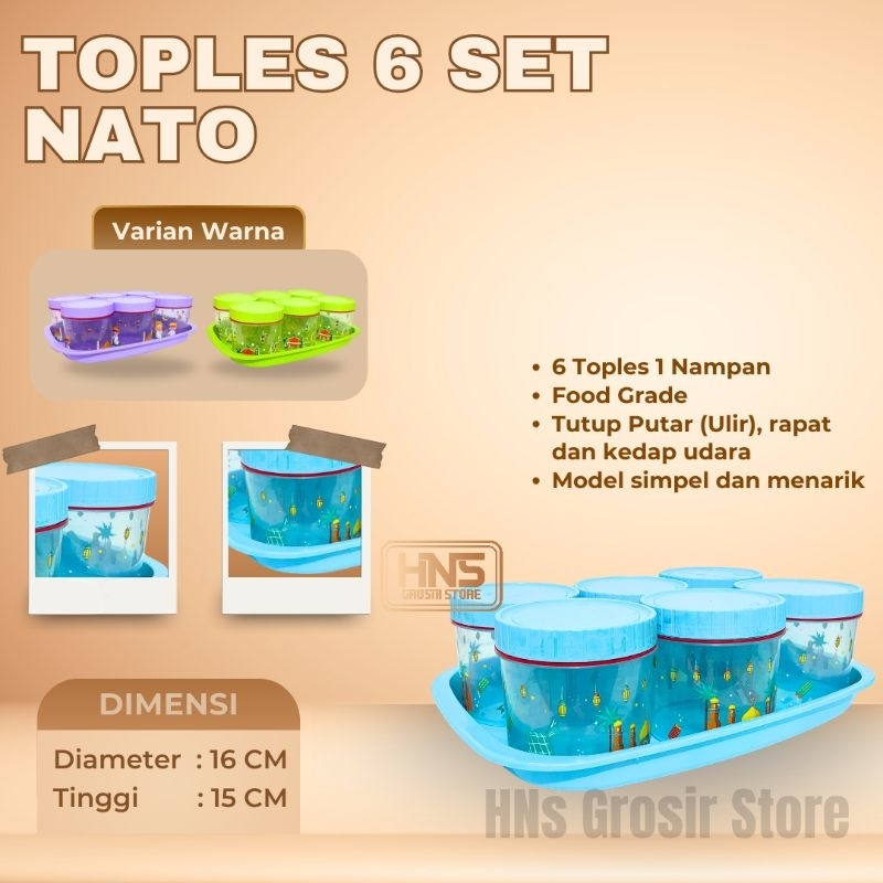 Jual Tonam toples set nampan nato isi 6 plastik tebal | Shopee Indonesia