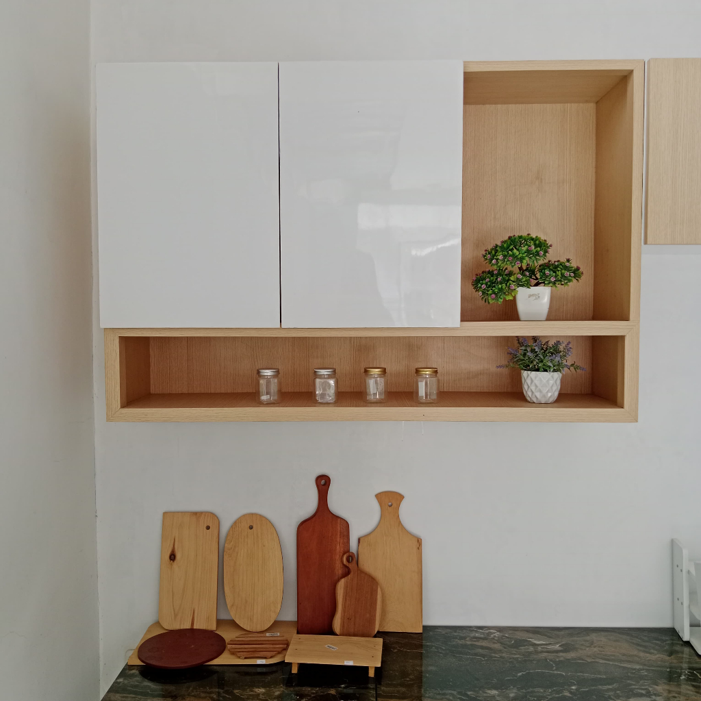 Jual Kitchen Set Atas 2 Pintu Minimalis Lemari Gantung Rak Dapur ...