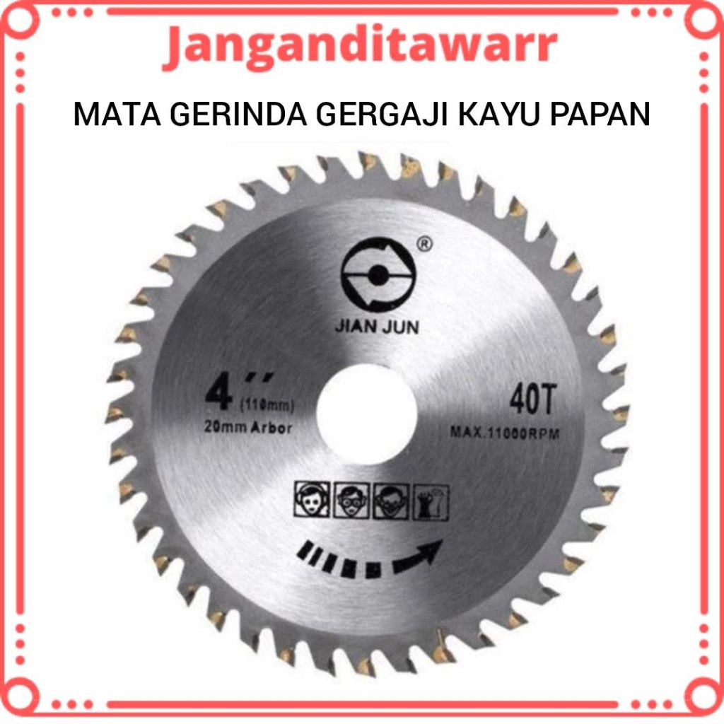 Jual Mata Gerinda Kayu 4 Inch Gergaji Triplek 40T & 24T Wood Carving ...