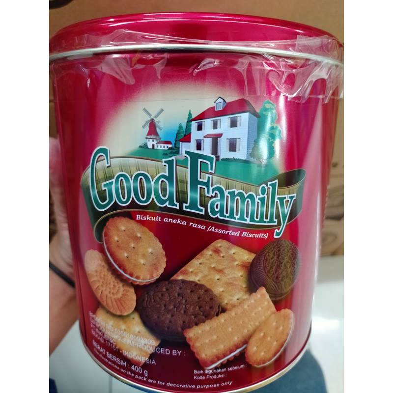 Jual GOOD FAMILY ASSORTED BISCUIT 400gr / ROTI LEBARAN ROTI KALENG ...