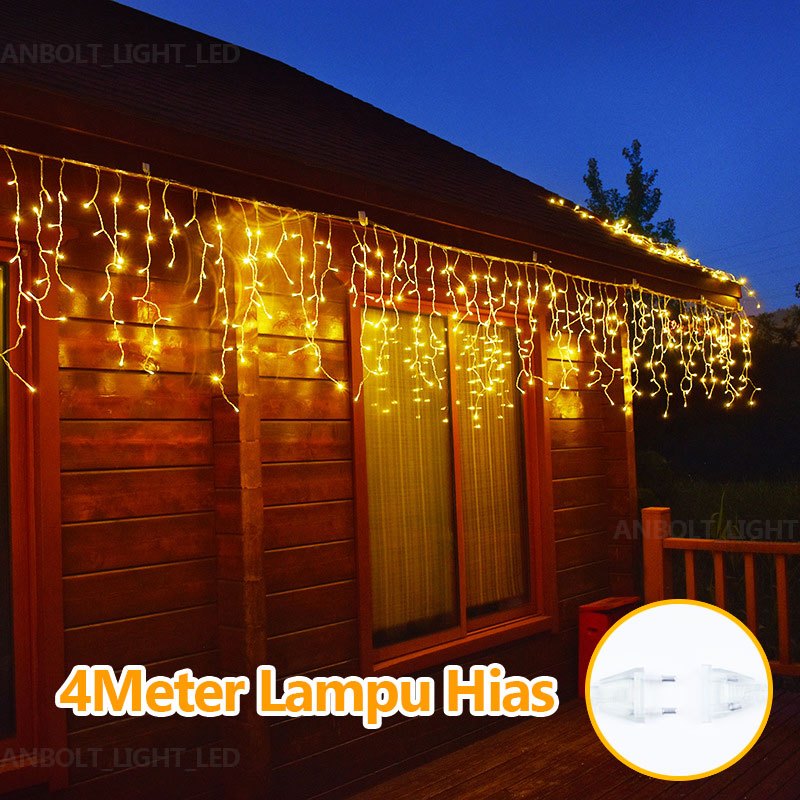 Jual 2024 Lampu Hias Lampu Tirai 4M 96LED Lampu Raya Lebaran Lampu Led ...